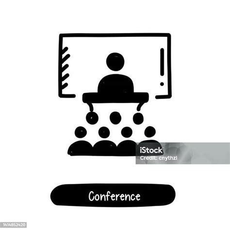 Icône De Conférence Symbole Dillustration Vectorielle De Style Tendance