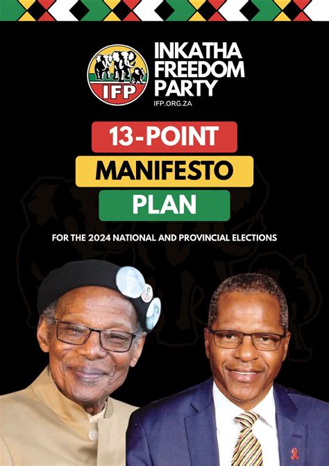 The Ifp 13 Point Manifesto Inkatha Freedom Party Ifp