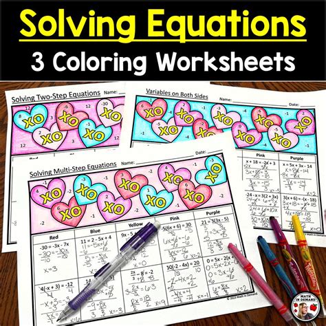 Solving Linear Equations With Variables On Both Sides Worksheet
