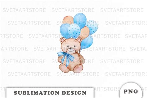 Teddy Bear With Balloons Png 2487441