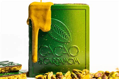 Indulge In The Pistachio Knafeh Artisan Bar Cacao And Cardamom Chocolatier