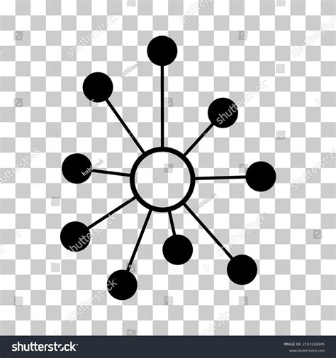 Hub Flat Network Icon Connect Structure Stock Vector Royalty Free 2193226945 Shutterstock