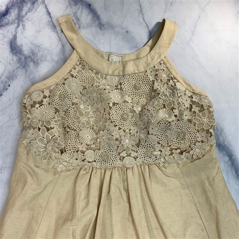 Anthropologie Dresses Anthropologie Postmark Cream Oleander Canvas
