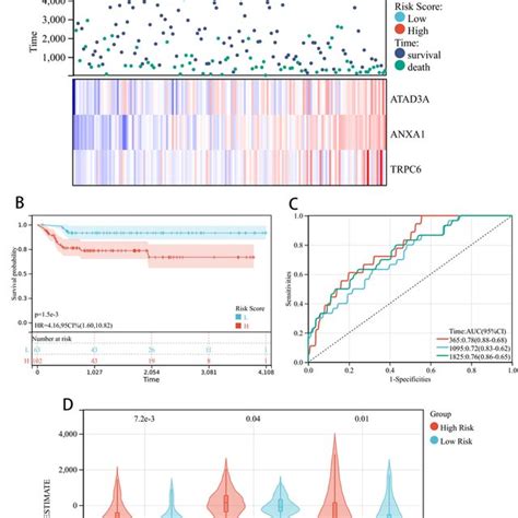 Blca Risk Model Relationship To The Time And Disease Prognosis In The