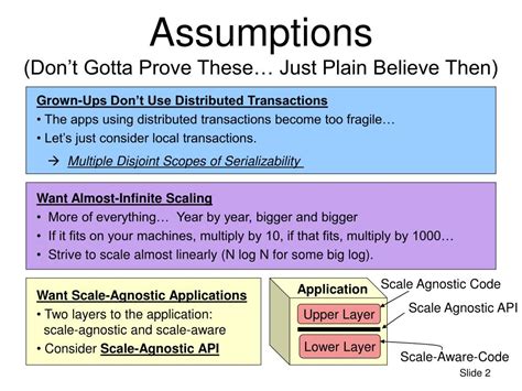 Ppt Life Beyond Distributed Transactions An Apostates Opinion