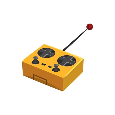 Premium Vector Yellow Remote Controller For Quadcopter With Antenna