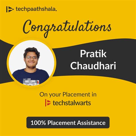 Techpaathshala On Linkedin Techpaathshala Placed Sucess Career Brightfuture