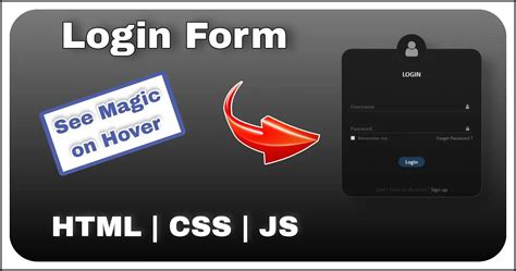 a guide to build a top notch legend login form using html css and js