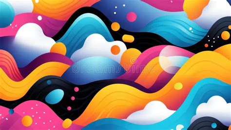 Experience A Vibrant Wavy Background With Trippy Neon Patterns That