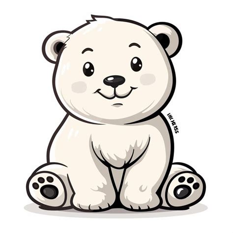 Polar Bear Vector Cute Premium Ai Generated Vector