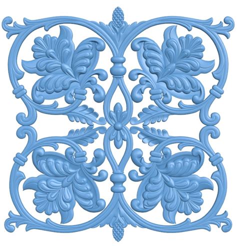Square Pattern Dekor 3d Model Vector Files