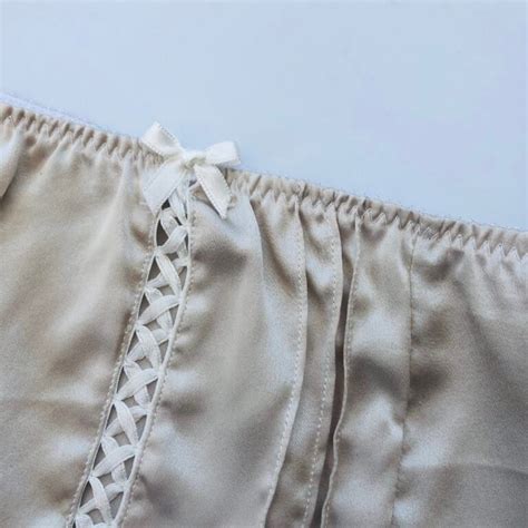 Beige Silk Panties French Cut Sexy Silk Panties
