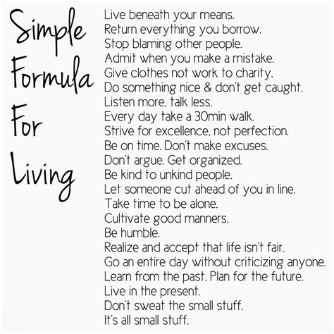 Simple Formula For Living Words Of Wisdom Quotes Quotes To Live By