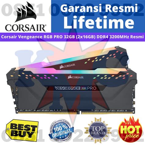 Jual Ram Corsair Ddr4 Rgb Pro Sl 32gb 2x16gb 3200mhz C16