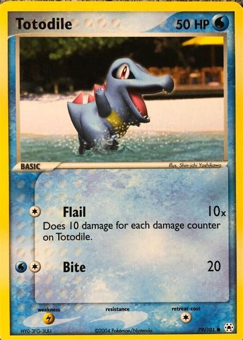 Totodile 2004 Ex Hidden Legends 079101 Base Price Guide Sports