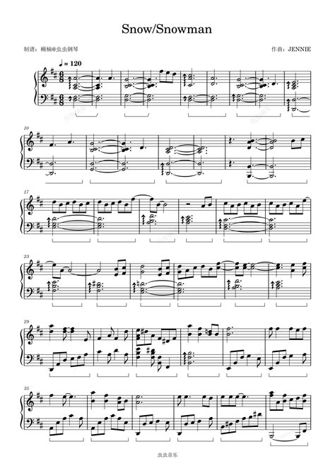 Snow Snowman钢琴谱 橗楠 虫虫钢琴