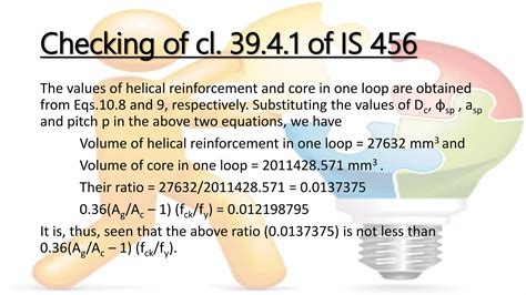Design Of Short Columns Using Helical Reinforcement Pptx Physics Science