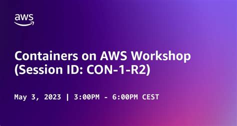 Tim Hüttemeister On Linkedin Containers On Aws Workshop Session Id