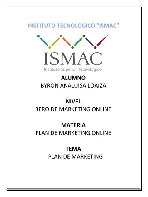 Formato De Plan De Marketing Pdf