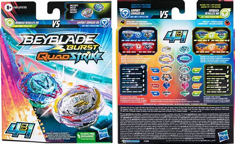 Buy Beyblade Burst Quadstrike Gambit Dragon D8 And Ambush Achilles A8