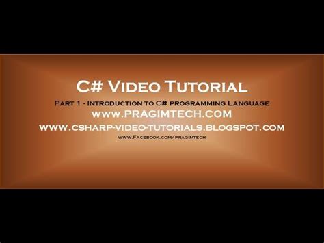 Sonal Dolas On Linkedin Part 1 C Tutorial Introductionavi