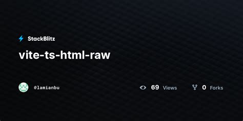 Vite Ts Html Raw StackBlitz