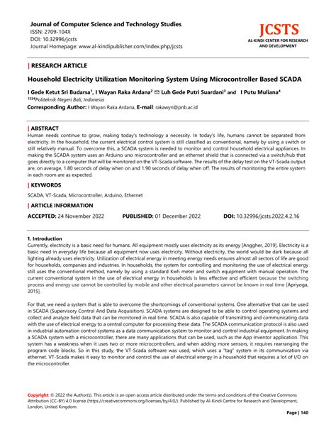 PDF Household Electricity Utilization Monitoring System Using Microcontroller Based SCADA