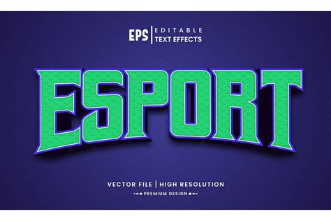 Esport 3D Text Effect Editable Layer Style Mockup Template 图层样式