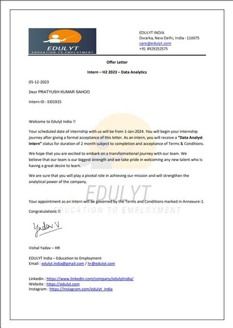 Pratyush Kumar Sahoo On Linkedin Connection Internship Edlytindia
