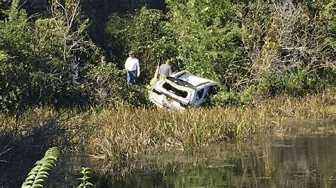 Car Falls 15 Feet Over Embankment