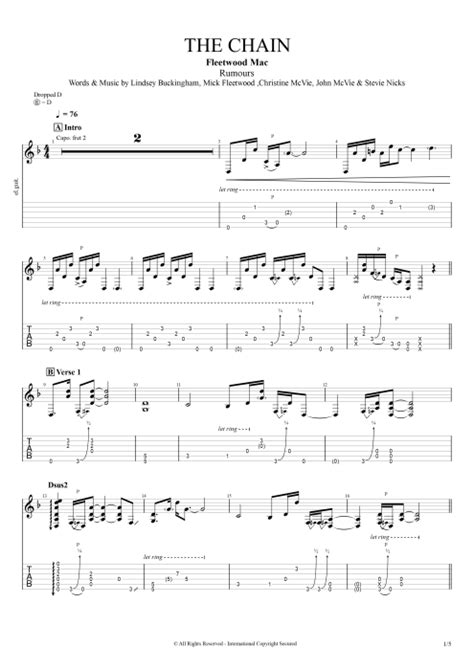 The Chain Tab By Fleetwood Mac Guitar Pro Guitars Bass And Backing