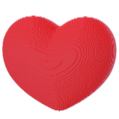 Premium Photo 3d Icon Voxel Heart
