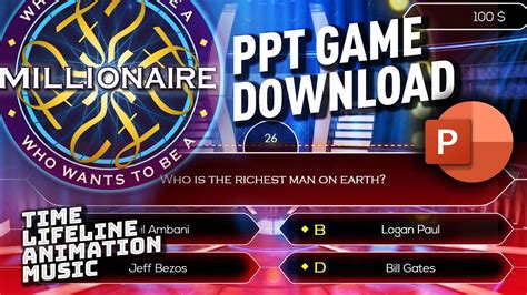 Quotwho Wants To Be A Millionaire Ppt Template With Lifelines🥮