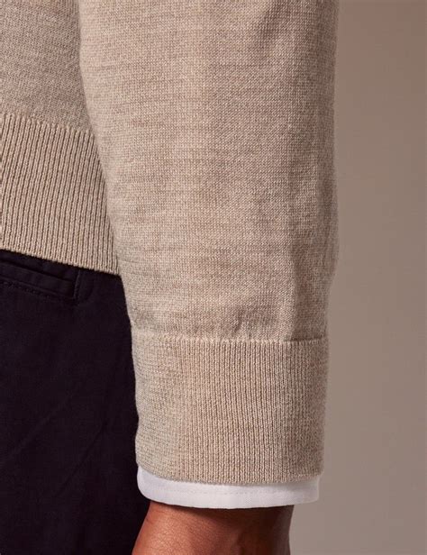 Men S Stone Lightweight Merino Wool Zip Neck Sweater Lord S Limited