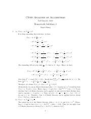 Assignment2solution2 Pdf CIS606 Analysis Of Algorithms Fall Semester