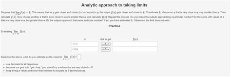 solved numerically approximating limits suppose that lim