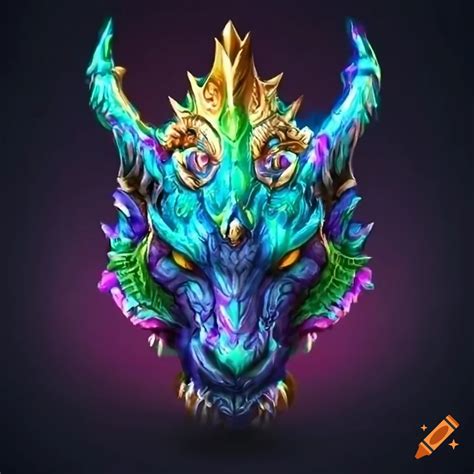 Colorful Dragon Head Artwork On Craiyon