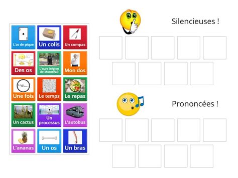 Les Consonnes Silencieuses Ou Prononcées Le S Group Sort