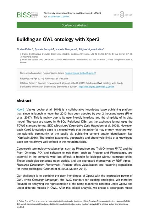 Pdf Building An Owl Ontology With Xper3