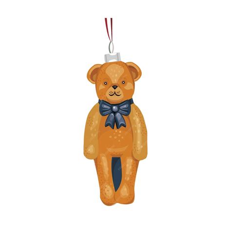 Premium Vector Christmas Tree Toy Teddy Bear