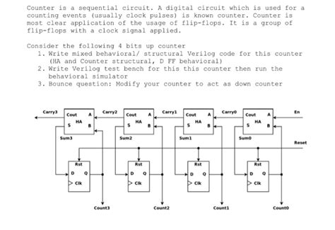 Solved Counter Is A Sequential Circuit A Digital Circuit Chegg