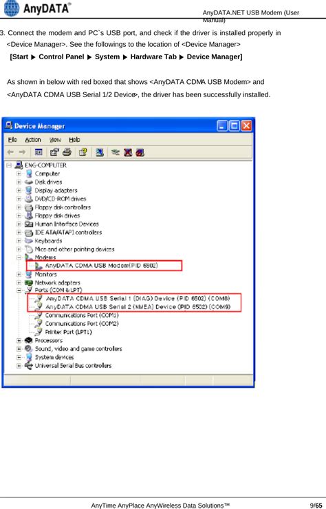 AnyDATA Korea ADU 510D CDMA 1x EVDO USB Modem User Manual 1