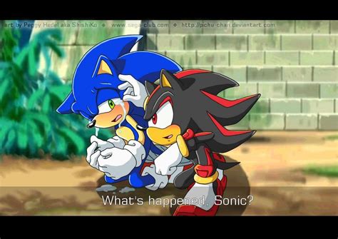 Two Cartoon Characters Hugging Each Other With The Caption Whats