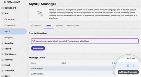 How To Create And Manage Mysql User And Database Siteground Tutorials
