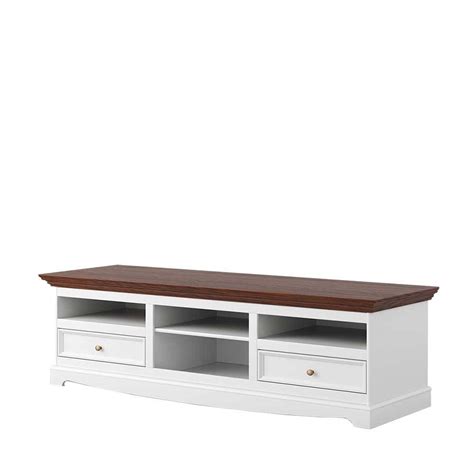 Landhaus Tv Lowboard Asendra Mit Zwei Schubladen Pharao24