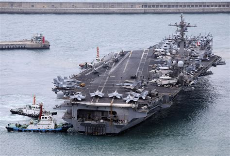 Us Aircraft Carrier Arrives In South Korea Amid North Korea Missile