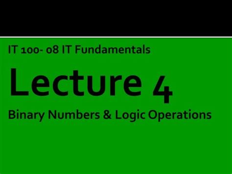 Binary Number System Ppt