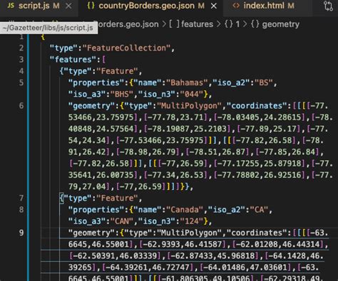Geojson How Do I Take Only The Countries Names From A Geo Json File Stack Overflow