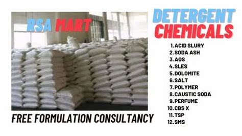 Detergent Powder Chemical Supplier Packaging Size Available In 25 Kg