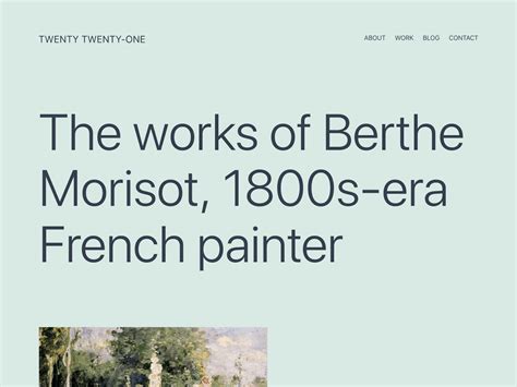 Twenty Twenty One Wordpress Theme
